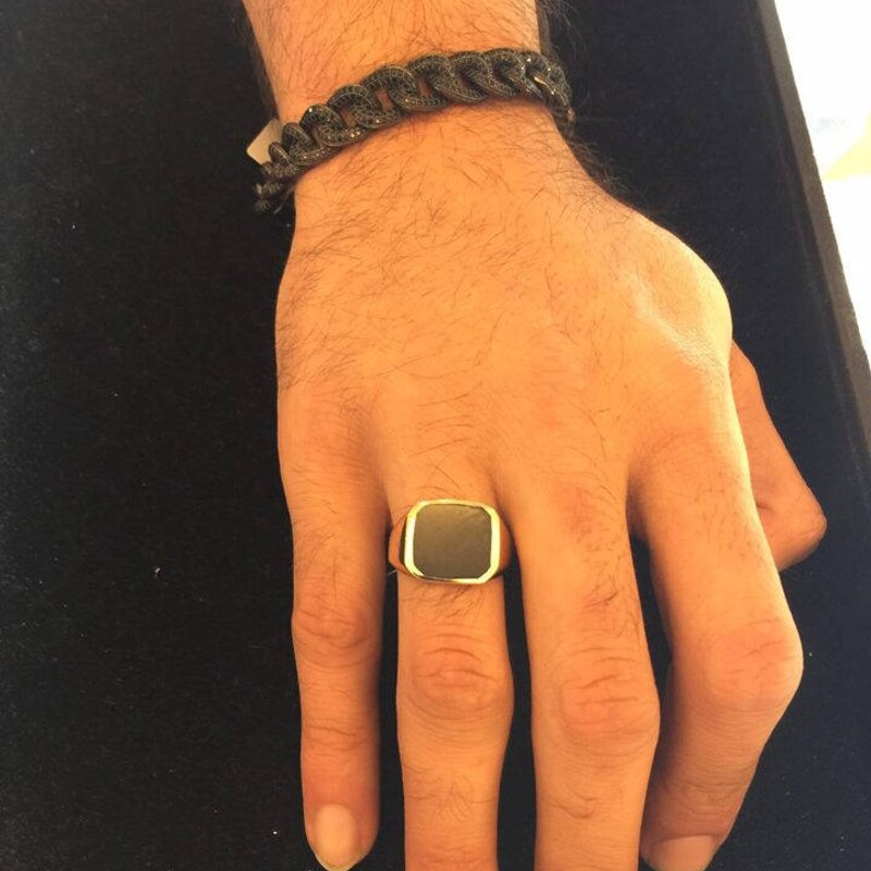 Onyx Signet Ring - Etsy