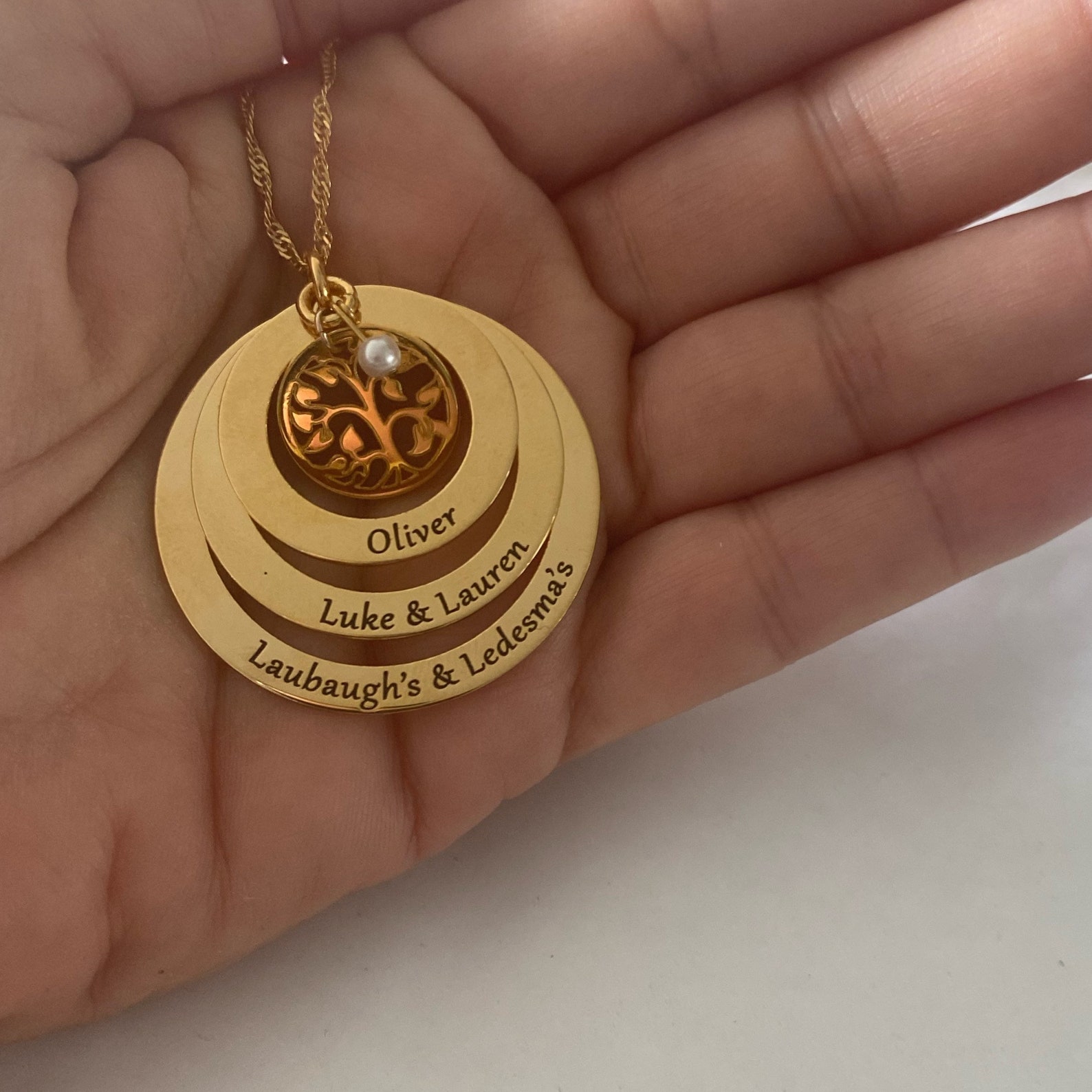 Personalised Family Tree Necklace Personalized Gift for Her - Etsy