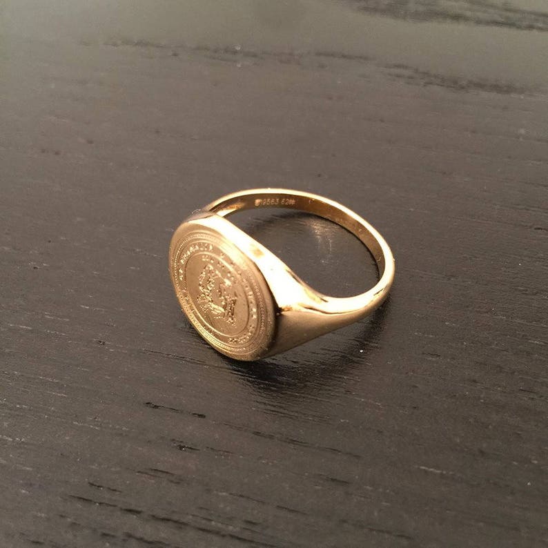 Family Crest Signet Ring Pinky Ring Image Engraved - Etsy