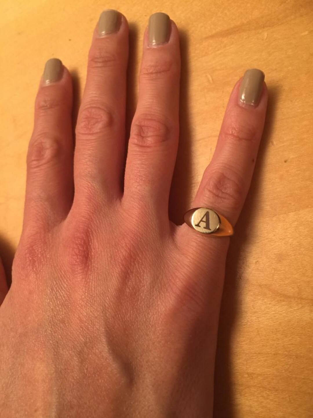 Pinky Ring, Personalized Ring, Gold Engraved Signet Ring, Initial Ring ...