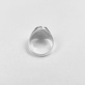 Initials Signet Ring, Gothic Letter, Custom Silver Ring, Personalized ...