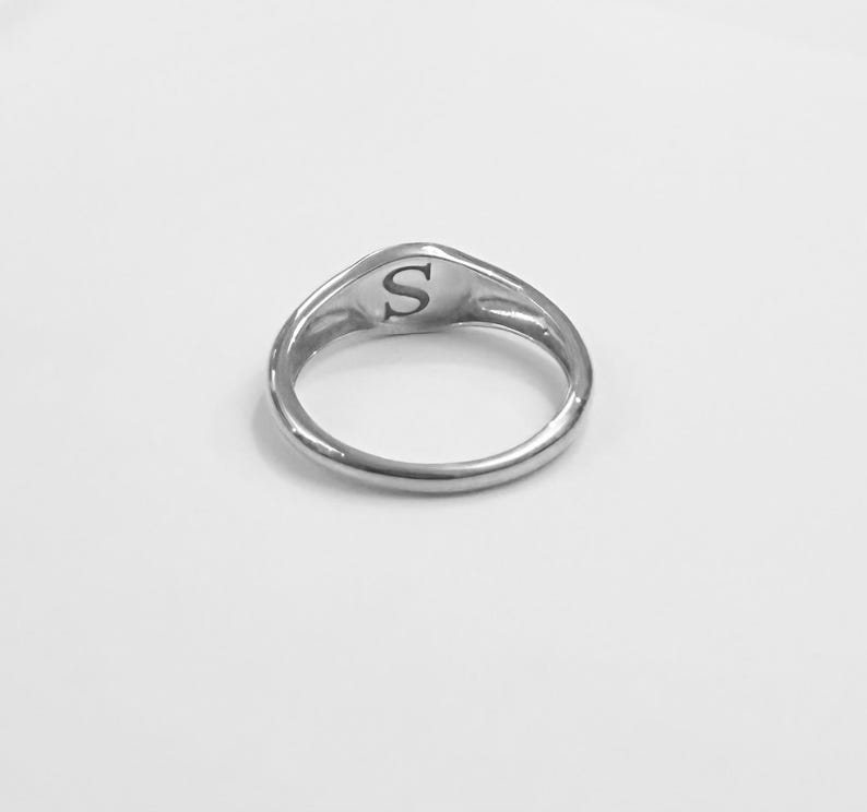 Gold Vermeil Personalized Pinky Ring, Engraved Initial Signet Ring - Etsy