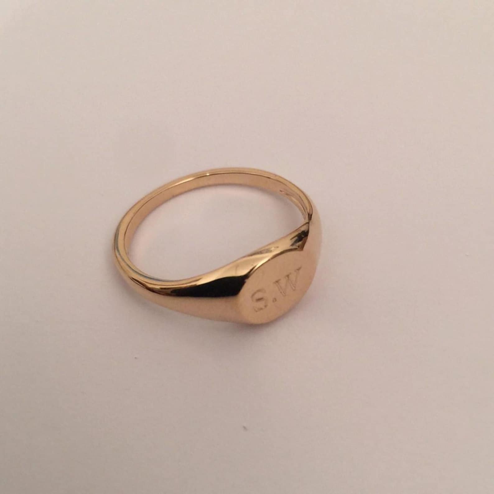 Engraved Ring, Personalized Ring, Signet Ring, Women Ring, Initial Ring ...
