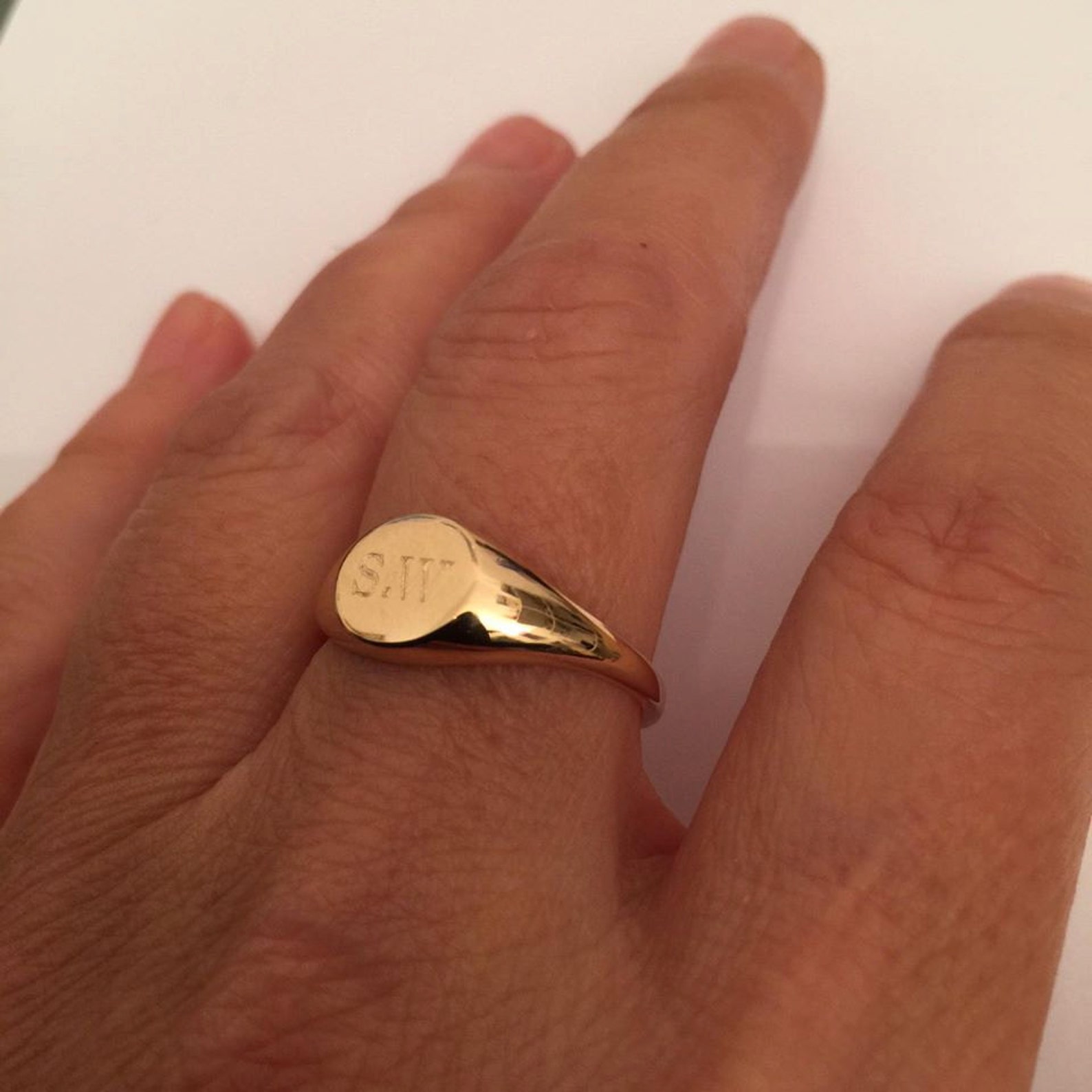 Engraved Ring, Personalized Ring, Signet Ring, Women Ring, Initial Ring ...
