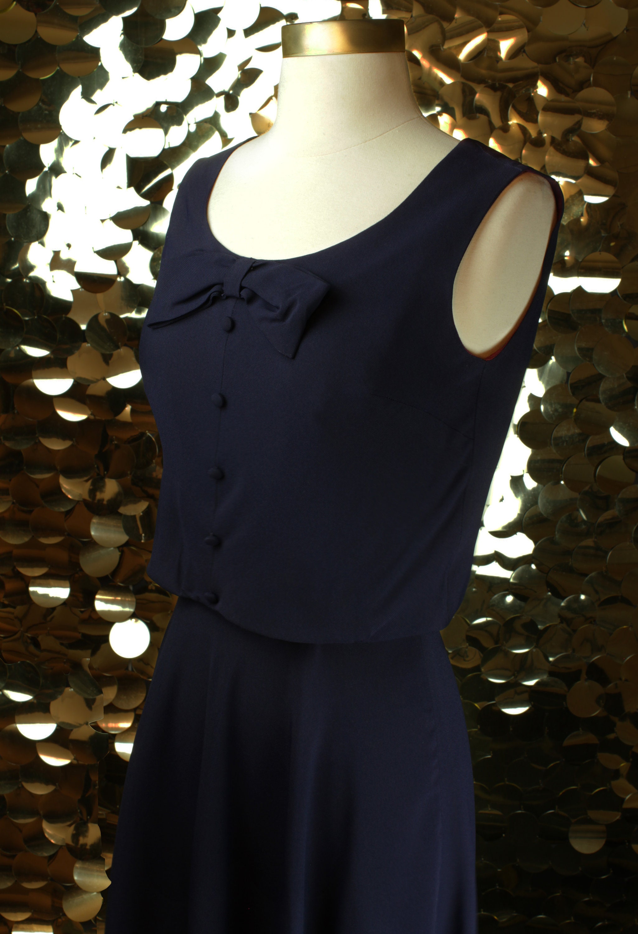 Navy Bobbie Brooks Mini Bow Dress