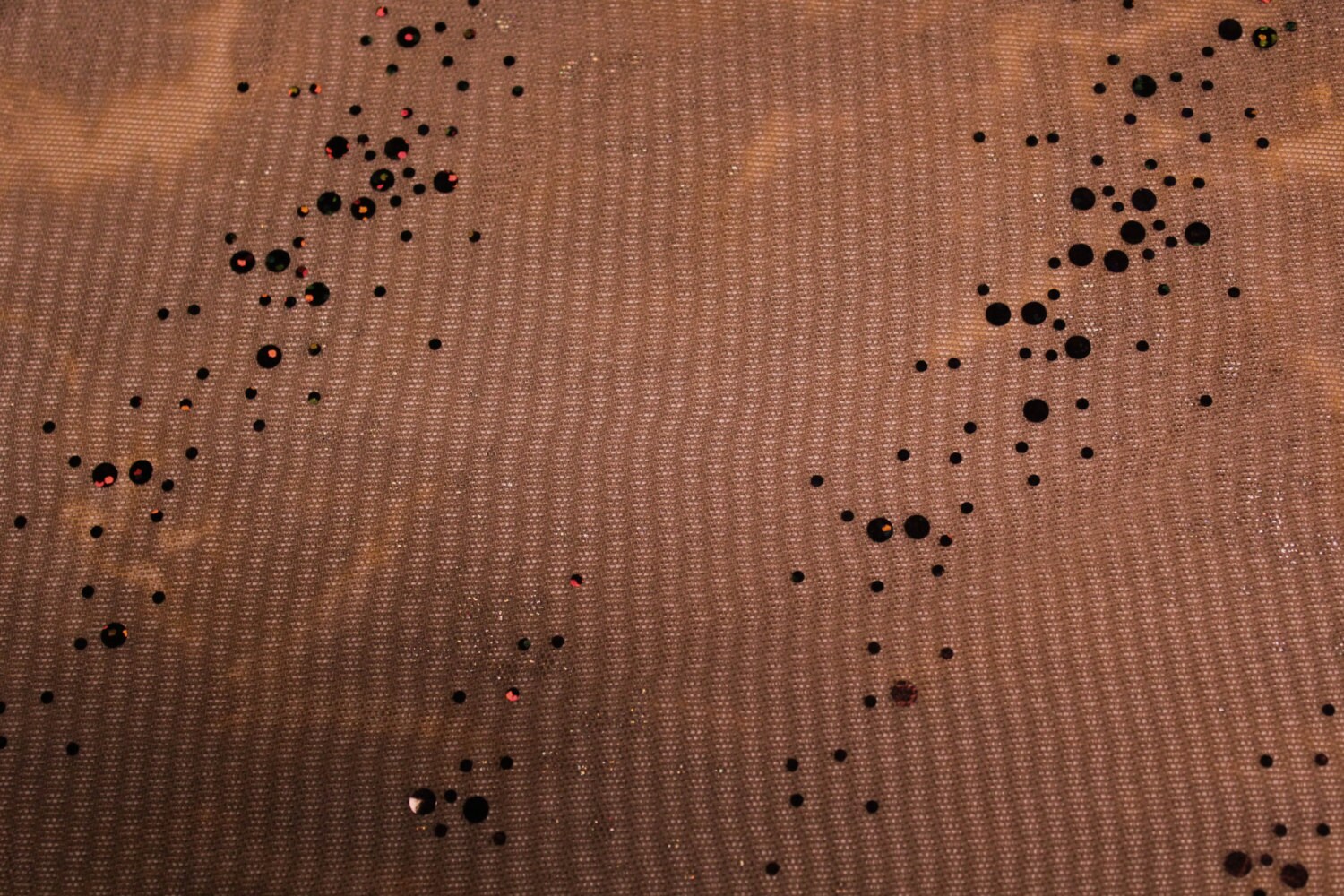 Brown Sequins on Tie Dye Chocolate Brown Mesh