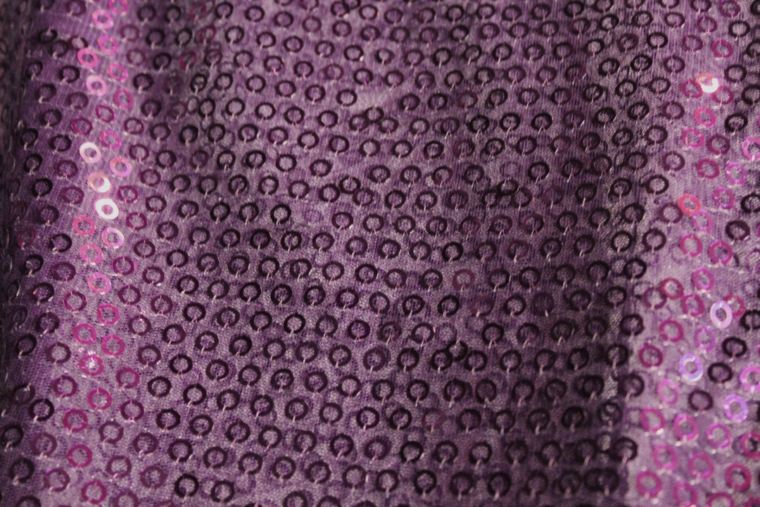 Purple Circular Sequin Mesh/ BTY/ Fabric by the Yard/ 54 55" Wide ...