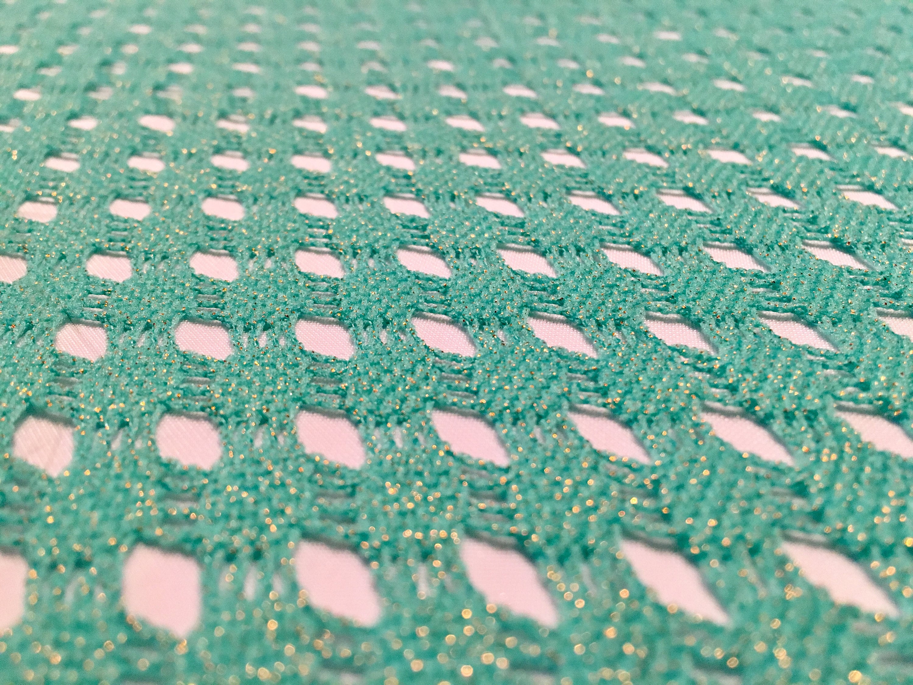 Seafoam Green Lightweight Fishnet Crochet Knit With Gold - Etsy