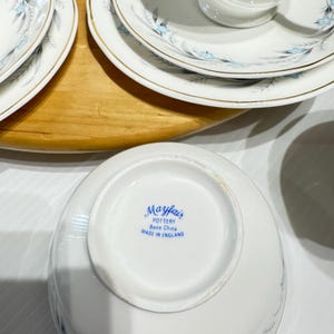Vintage Mayfair Pottery Tea Set: Blue Floral Bone China With Gold - Etsy UK
