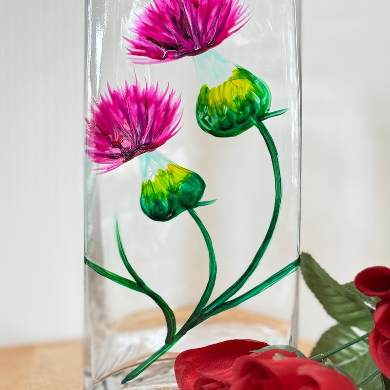 Thistle Glass Vases - Etsy UK