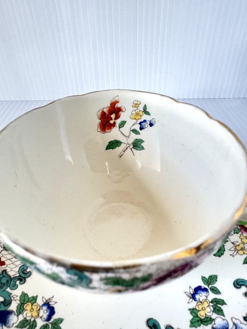 Vintage Royal Cauldon Victoria Tea Set: English Floral China, Gold Trim ...