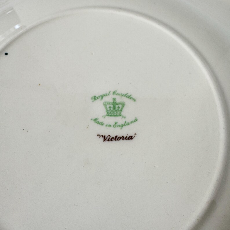 Vintage Royal Cauldon Victoria Tea Set: English Floral China, Gold Trim ...