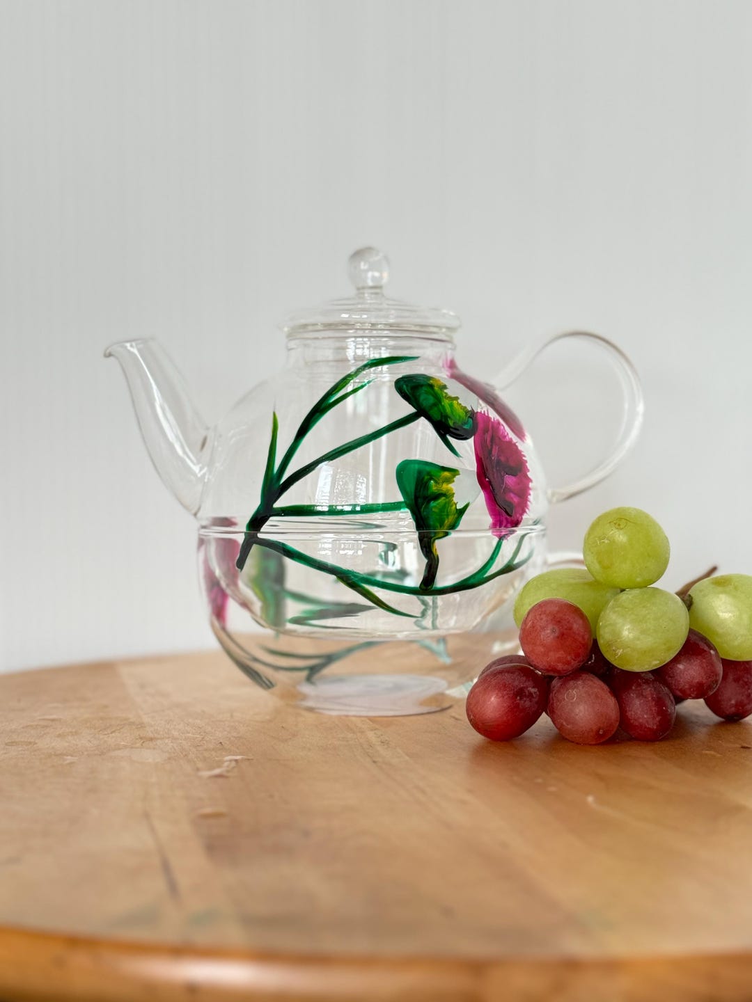 Hand-painted Scottish Thistle Glass Teapot Set - Gift Boxed - Etsy