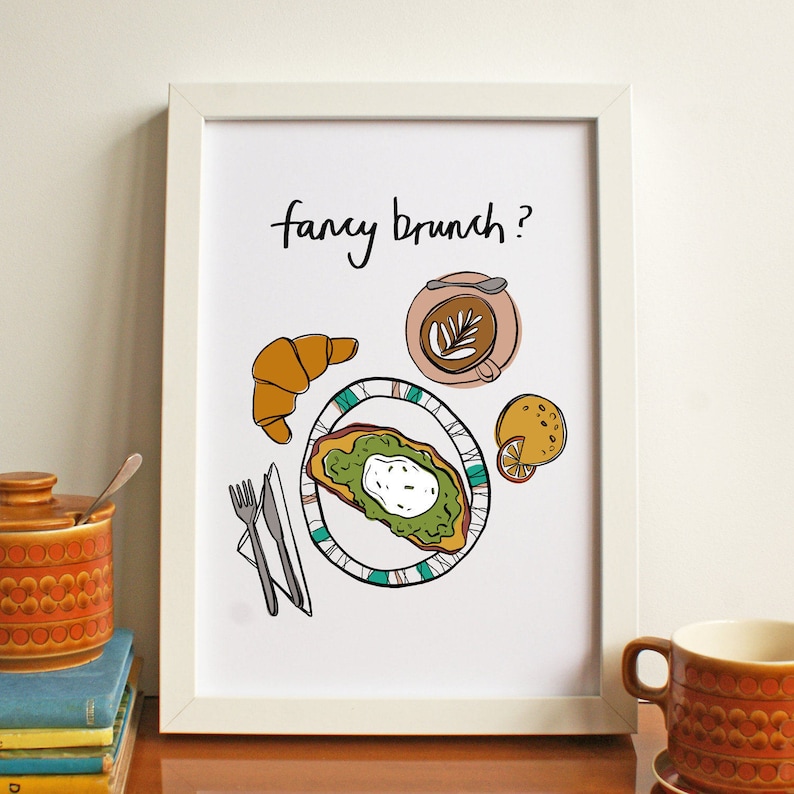 Fancy Brunch A4 Print - Etsy