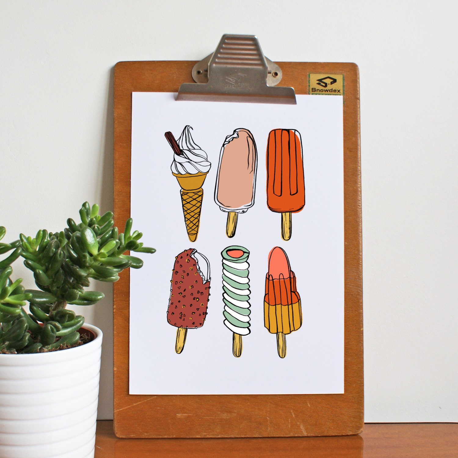 Ice Lollies A4 Print - Etsy
