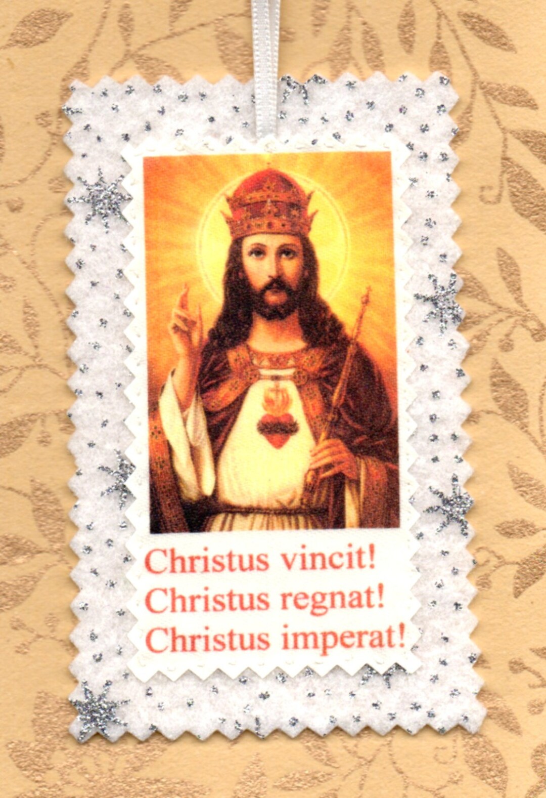 Christ the King CHRISTUS REX SCAPULAR Hanging Showing Christ as King ...