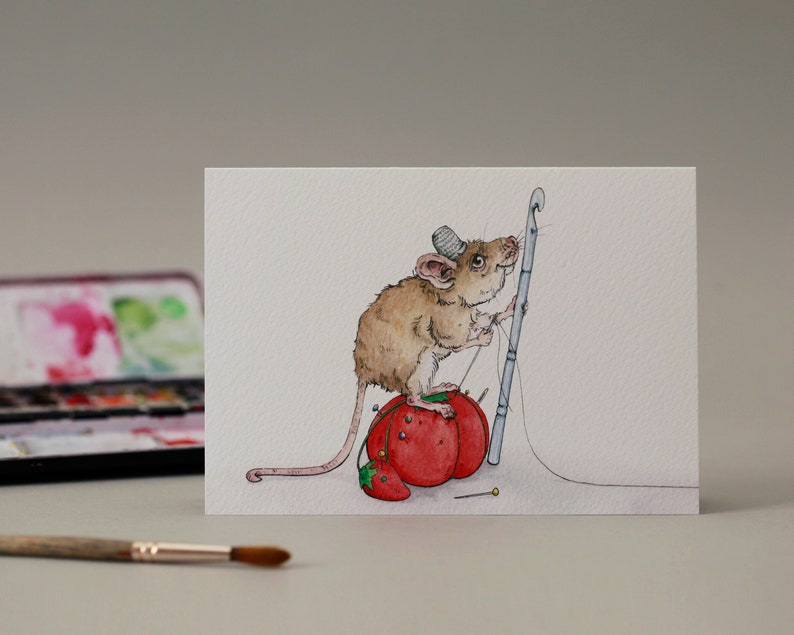 Crafty Mouse: Greetings Card for Creative Folk - Etsy