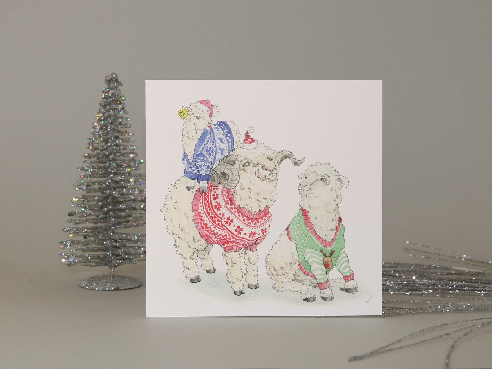 Winter Woolies // Sheep in Christmas Jumpers Greetings Card - Etsy