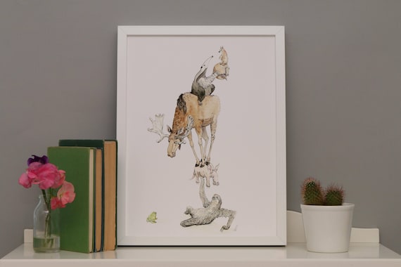 The Super Strong Sloth. A3 Art Print Featuring a Sloth - Etsy