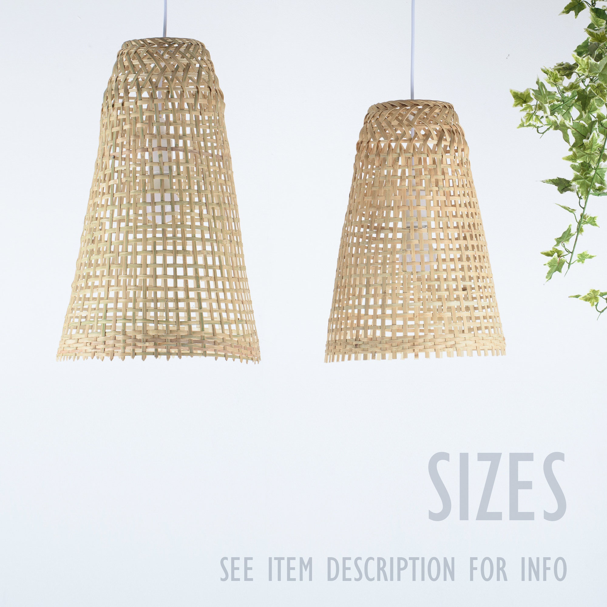 Repurposed Fishing Trap Basket Bamboo Pendant Light Handmade Cone ...