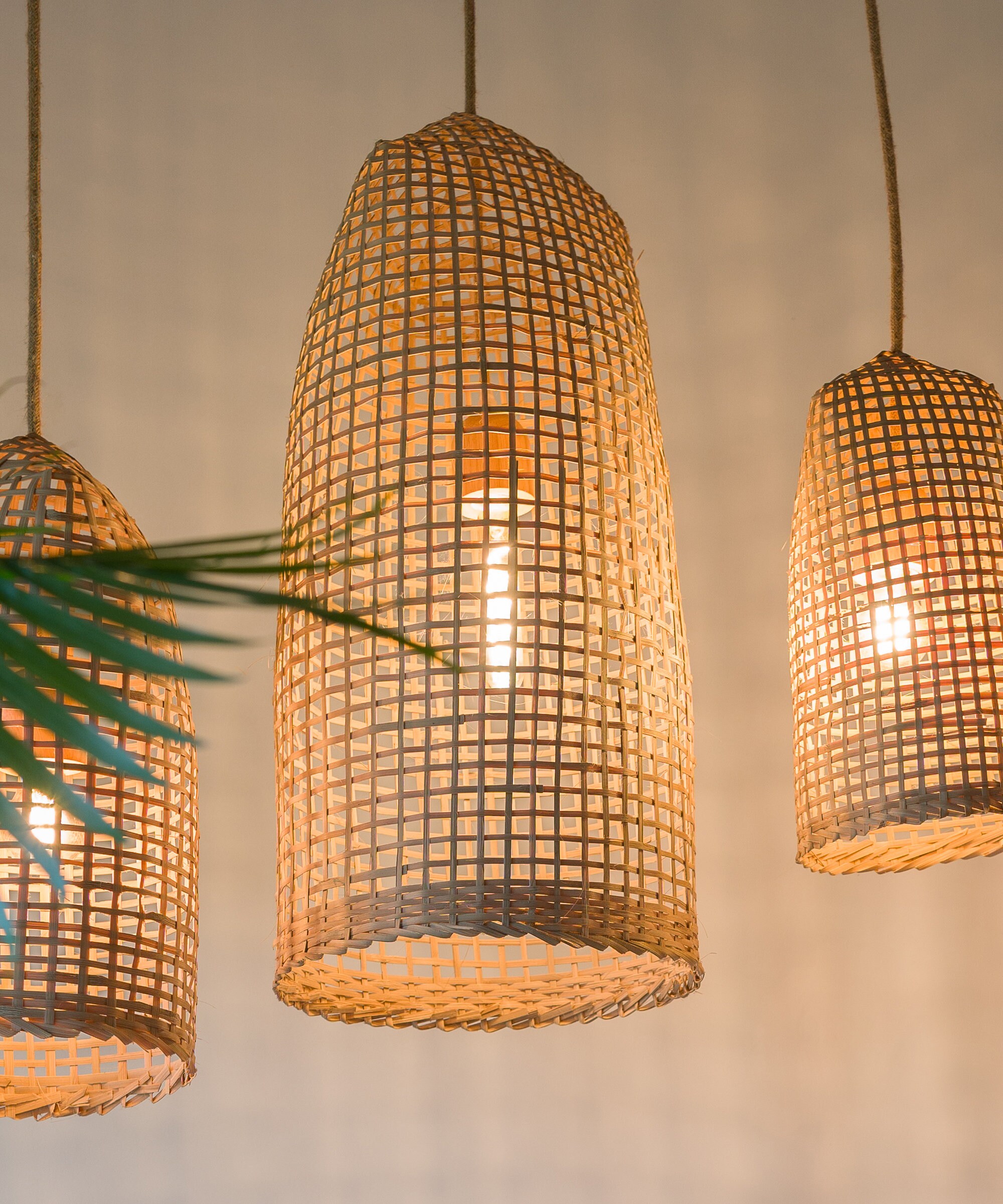 Tall Woven Repurposed Fish Trap Pendant Light Shade, Artisan Light ...