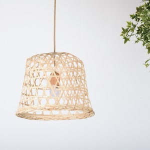 Natural Bamboo Light - Handmade Bamboo Pendant Lamp / Hanging ...