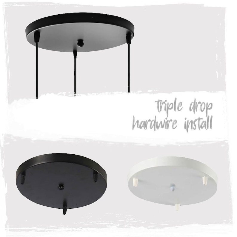 SET A Triple Hang Bamboo Pendant Single Point Ceiling Plate - Etsy