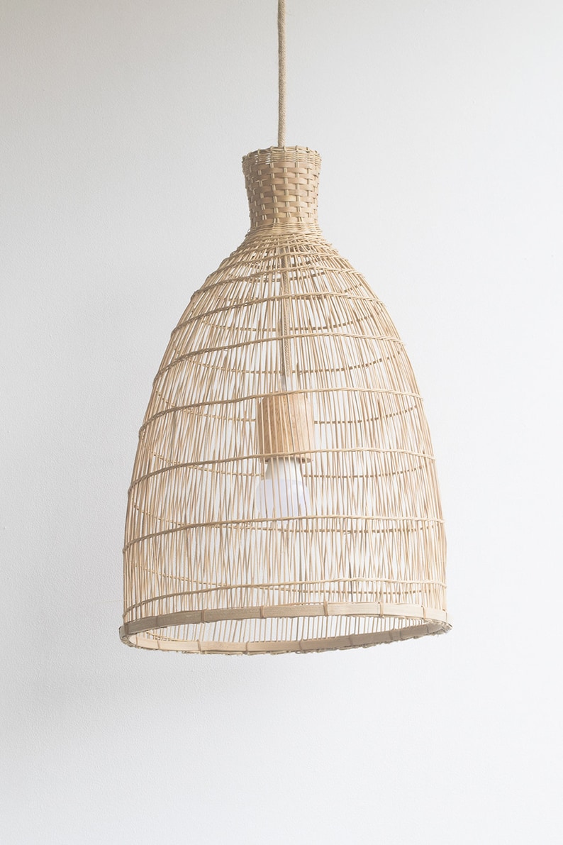 Natural Bamboo Light Handmade Bamboo Pendant Lamp / Hanging - Etsy