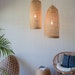 Tall Woven Repurposed Fish Trap Pendant Light Shade, Artisan Light ...