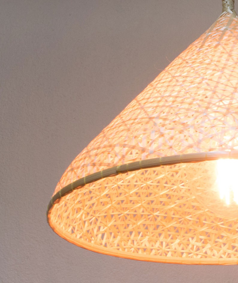 Natural Bamboo Light Handmade Bamboo Pendant Lamp / Hanging | Etsy