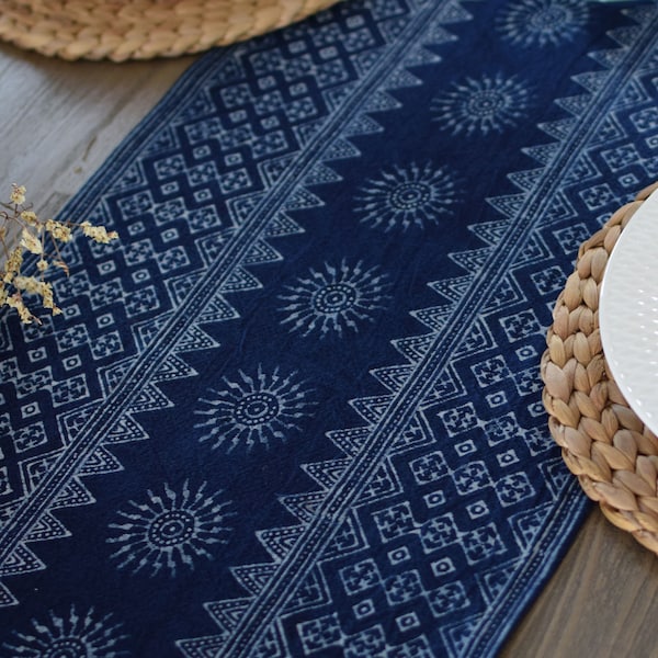 Indigo Table Runner - Etsy