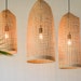Tall Woven Repurposed Fish Trap Pendant Light Shade, Artisan Light ...