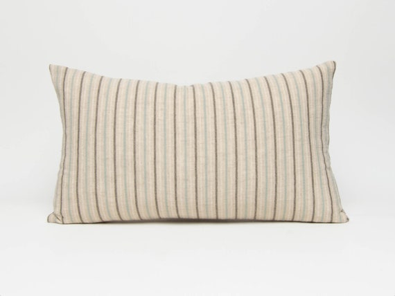 Natural Linen Textile X Cotton Striped Tan Oatmeal Throw - Etsy