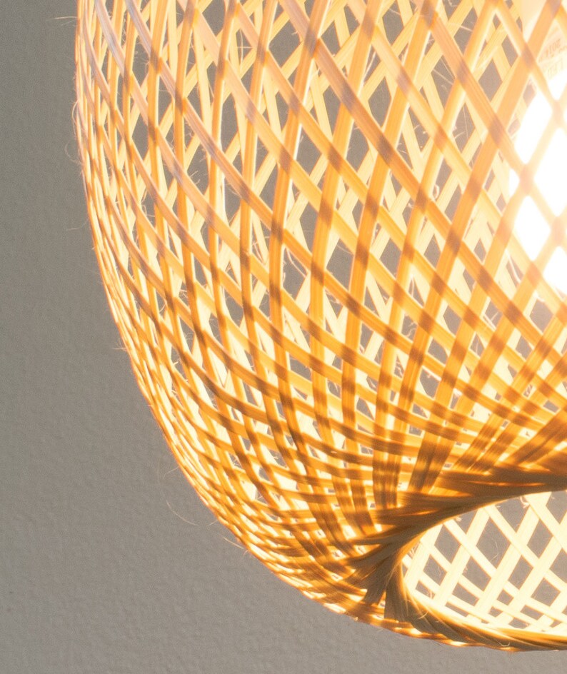 Natural Bamboo Light Handmade Bamboo Pendant Lamp / - Etsy Australia