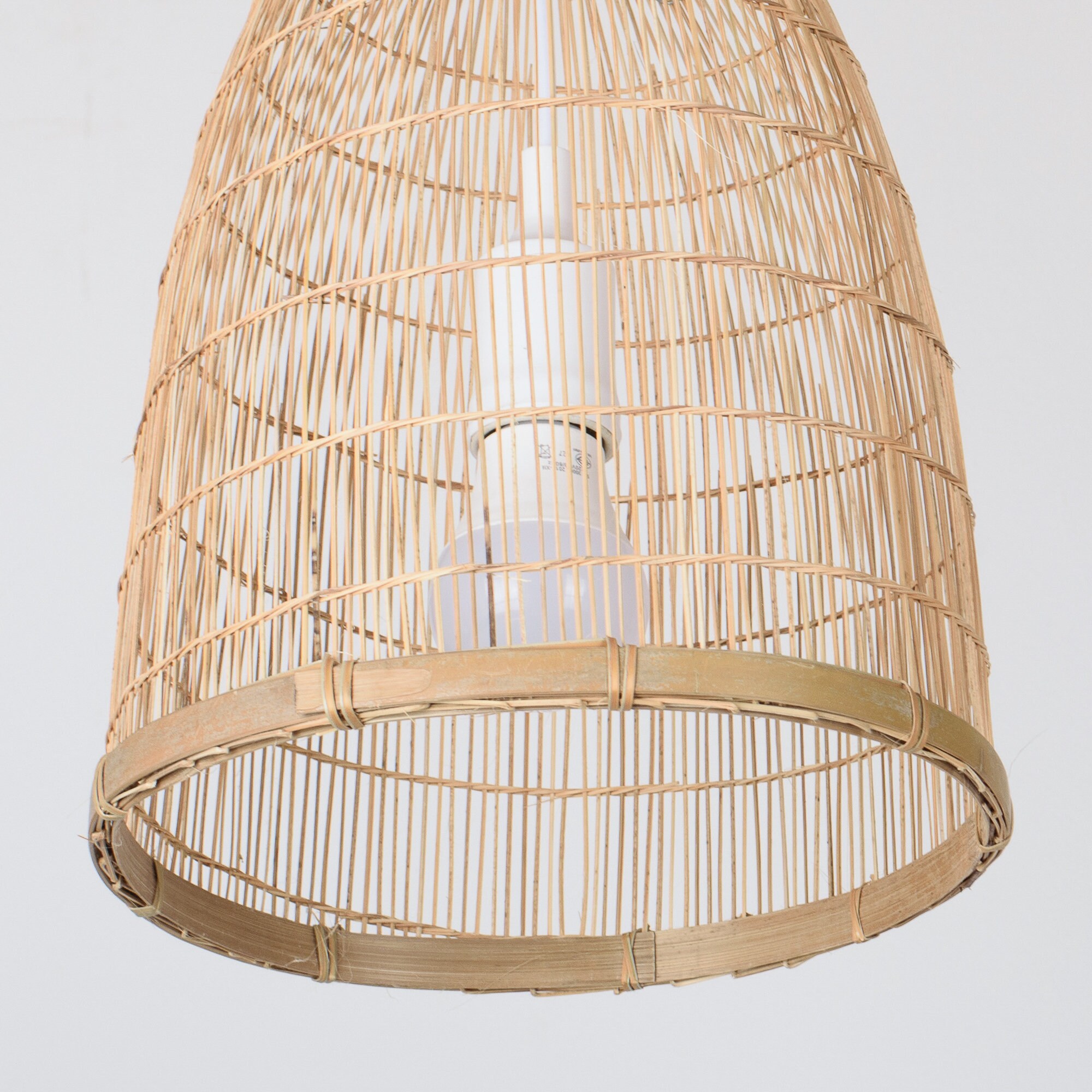 Handmade Bamboo Pendant Light - Small Woven Asian Lamp - Etsy