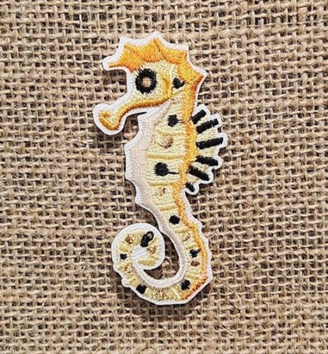 Lylas Iron on Sew on Embroidered Patches Seahorse Beach - Etsy