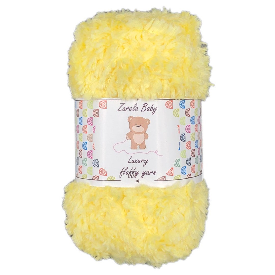 Zarela Baby Luxury Fluffy Yarn Wool 50g 05 Yellow - Etsy