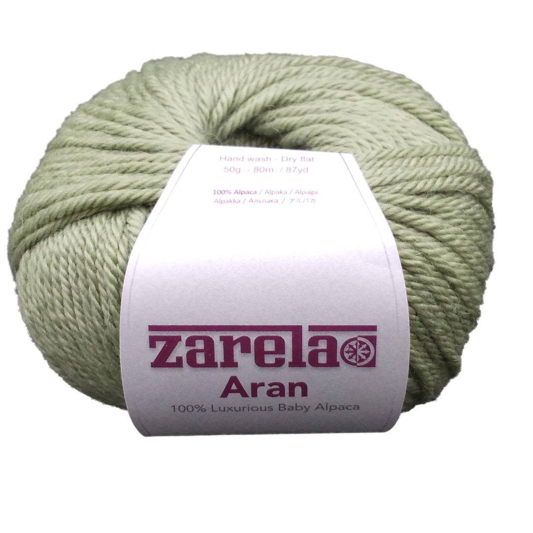 Zarela ARAN *super Soft* 100% Luxurious Baby Alpaca Yarn Wool - Green ...