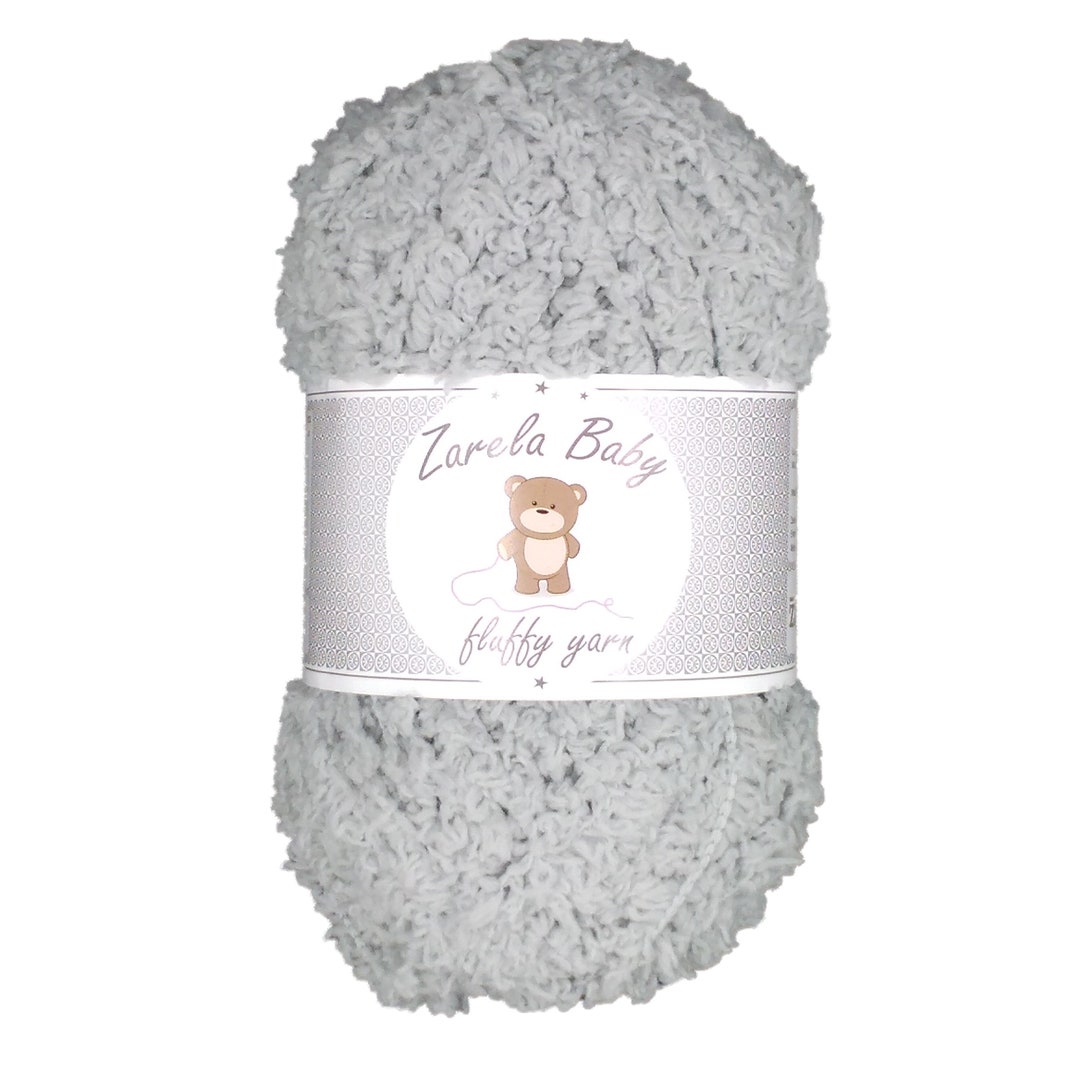 Zarela Baby Fluffy Yarn Wool 25g 10 Grey - Etsy