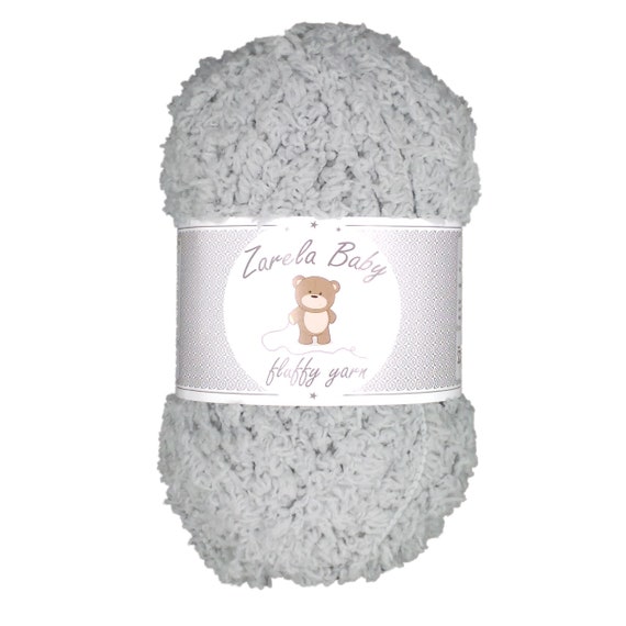 Zarela Baby Fluffy Yarn Wool 25g 10 Grey - Etsy