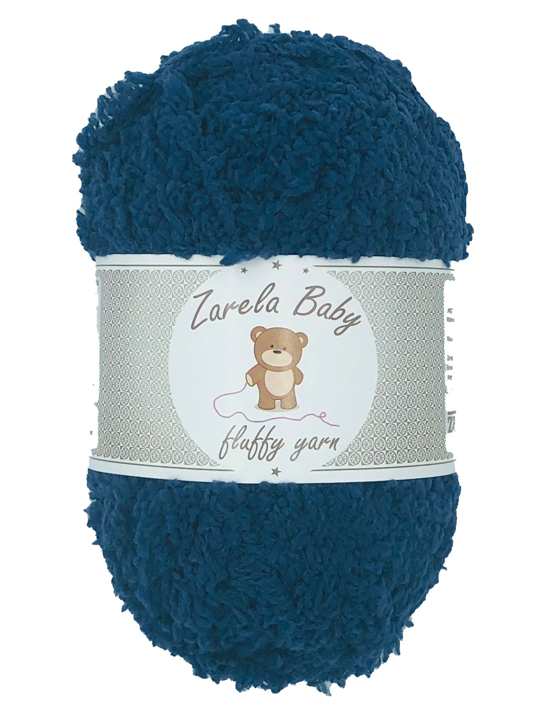 Zarela Baby Fluffy Yarn Wool 25g 18 Navy - Etsy
