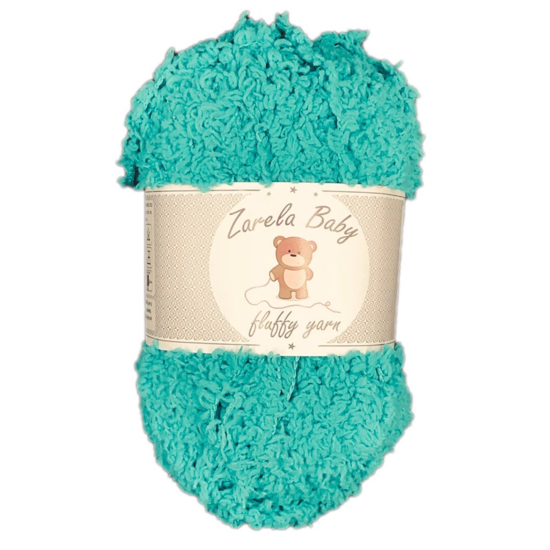 Zarela Baby Fluffy Yarn Wool 25g 22 Turquoise - Etsy