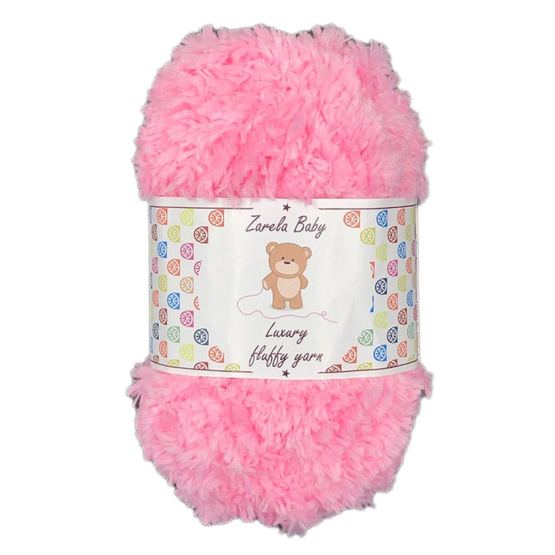 Zarela Baby Luxury Fluffy Yarn Wool 50g 03 Pink - Etsy