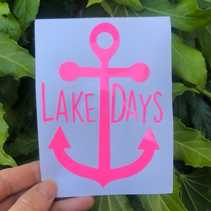 Lake Days Sticker- Lake Life- Boat Decal- Custom Sticker- Anchor ...