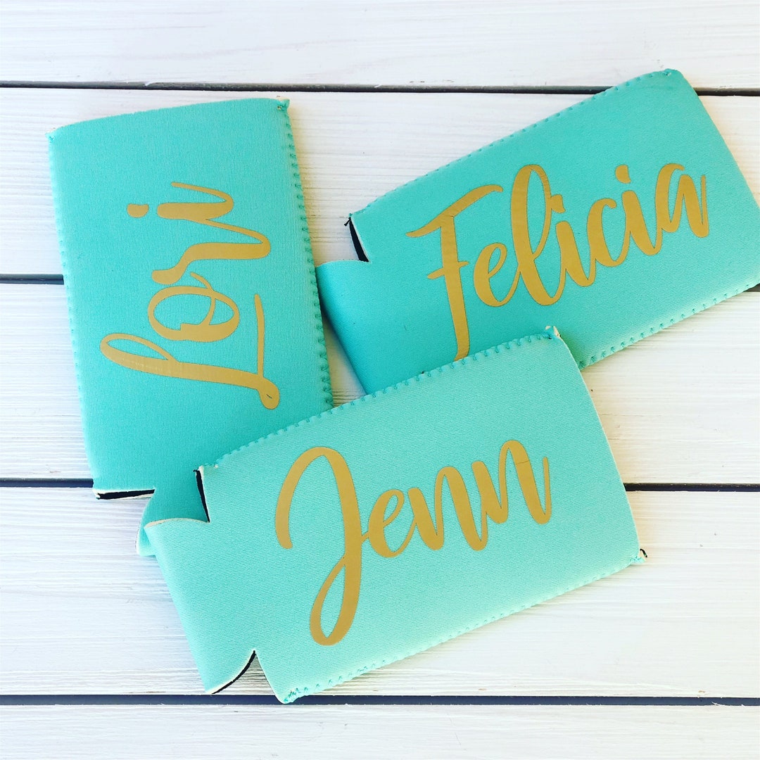 Custom Name Can Cooler- Personalized Drinkware - Bridesmaid Drinkware ...