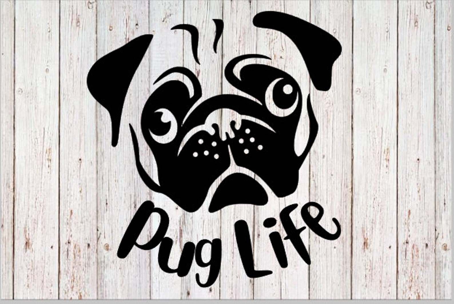 Pug Life Car Window Decal- Pug Sticker- Dog Lover Decal- Vinyl Sticker ...