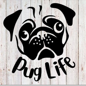 Pug Life Car Window Decal- Pug Sticker- Dog Lover Decal- Vinyl Sticker ...