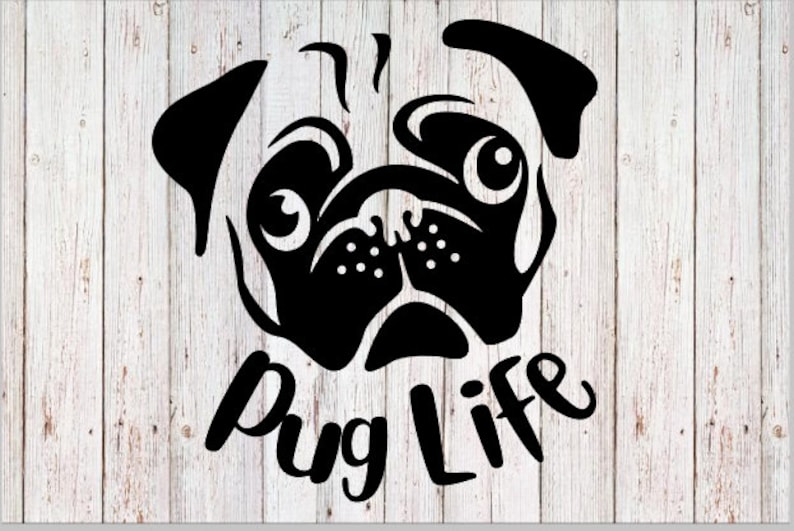 Pug Life Car Window Decal- Pug Sticker- Dog Lover Decal- Vinyl Sticker ...