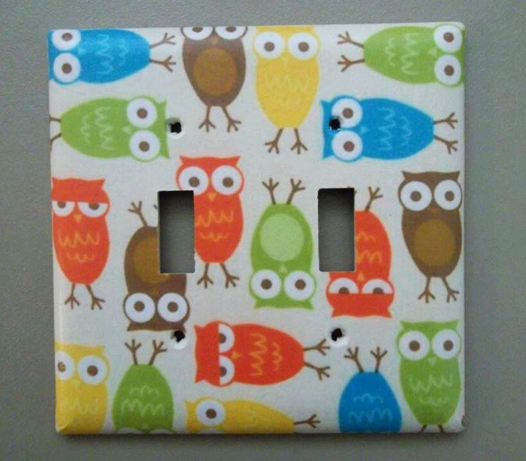 Green Owl Nursery Custom Light Switch Plate Cover Home Decor - Etsy