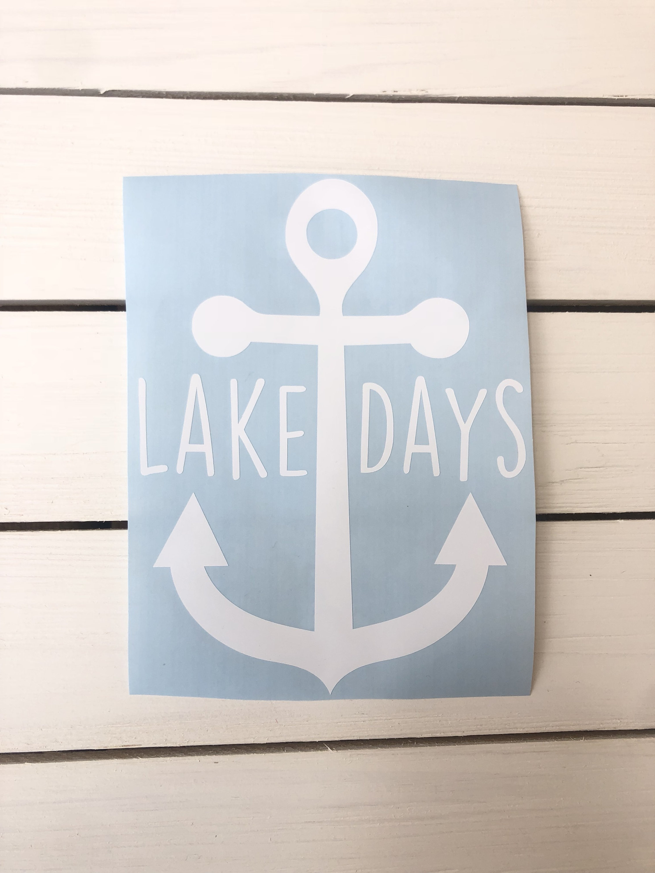 Lake Days Sticker- Lake Life- Boat Decal- Custom Sticker- Anchor ...